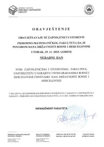 Dan državnosti Bosne i Hercegovine – Prirodno-matematički fakultet